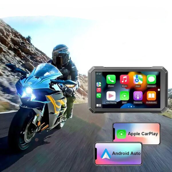 Motorcycle Wireless Apple Carplay Android Auto 7'' Touch screen ...